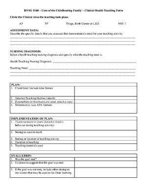 OB Clinical Calendar Fall 2023 - OB RNSG 1160 Clinical Calendar Fall ...