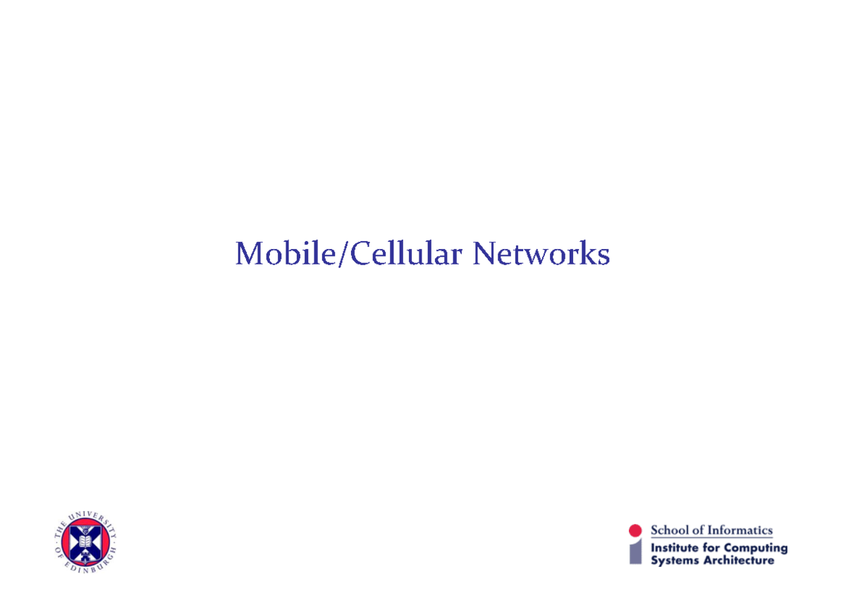 Cellular - Mobile communication - Mobile/Cellular Networks Overview ...