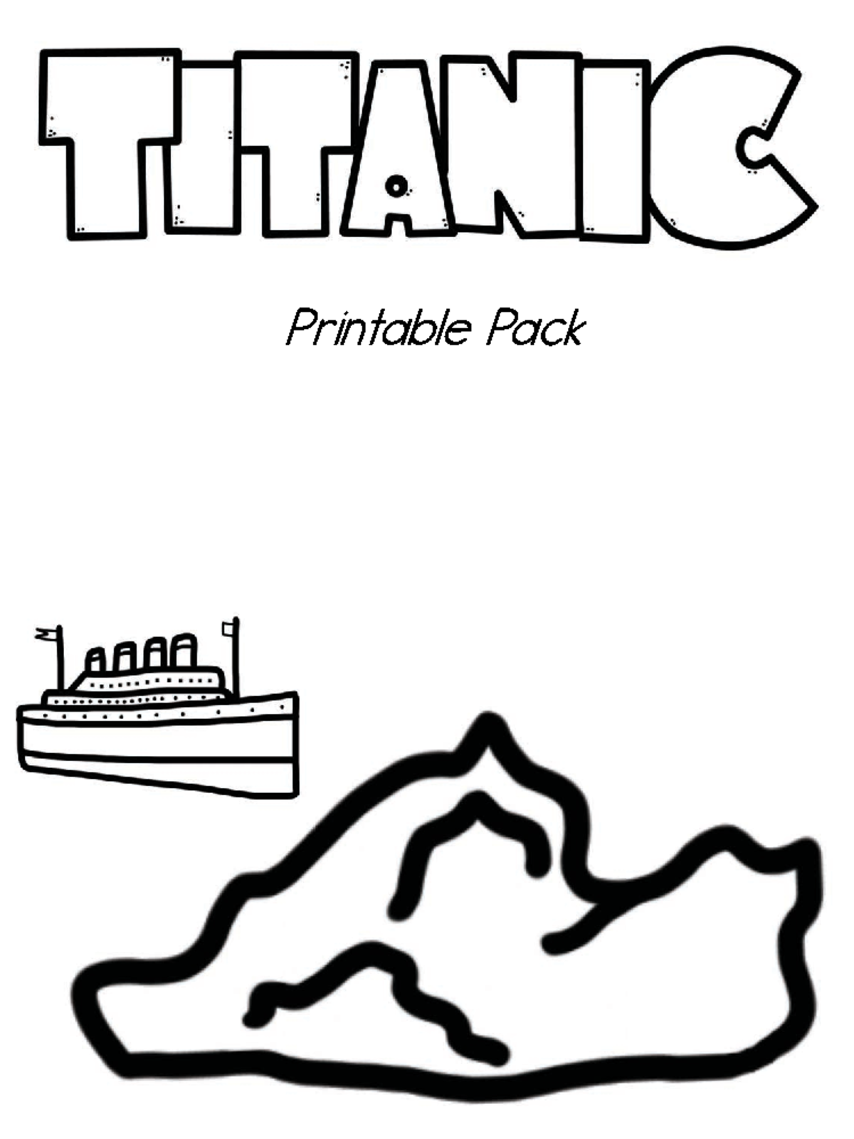 Titanic Printable Pack BW A - Printable Pack - Studocu