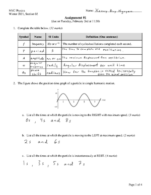 NYC sample final and answers - PHYSICS NYC Waves, Optics and Modern ...