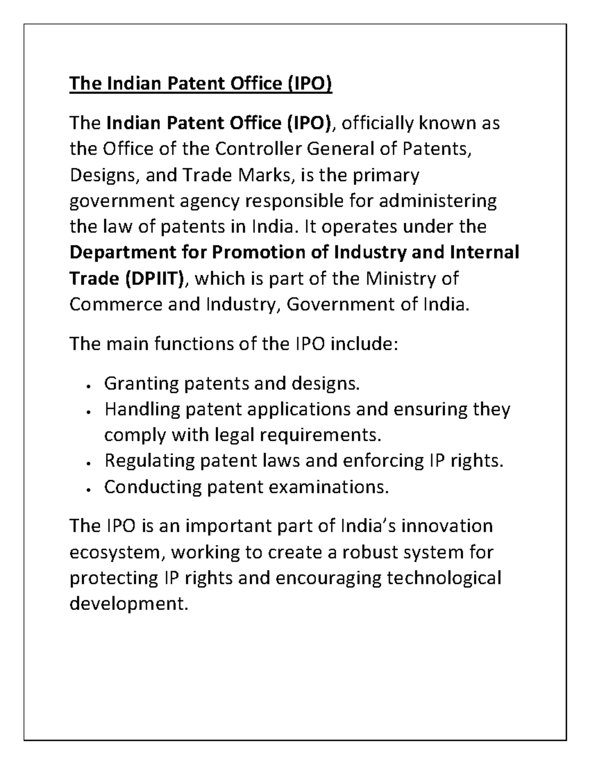 Aaa - hello - The Indian Patent Office (IPO) The Indian Patent Office ...