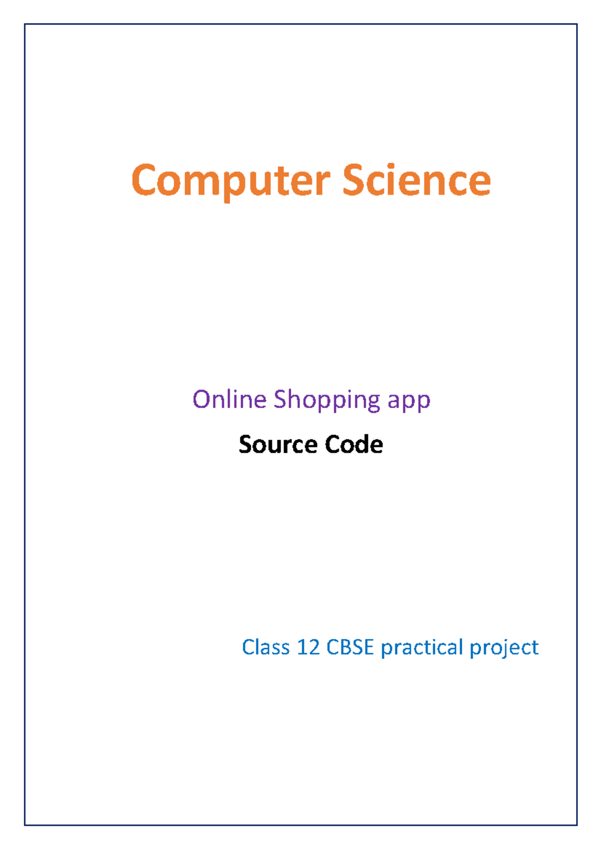 Code file of Online Shopping App - Computer Science Online Shopping app ...