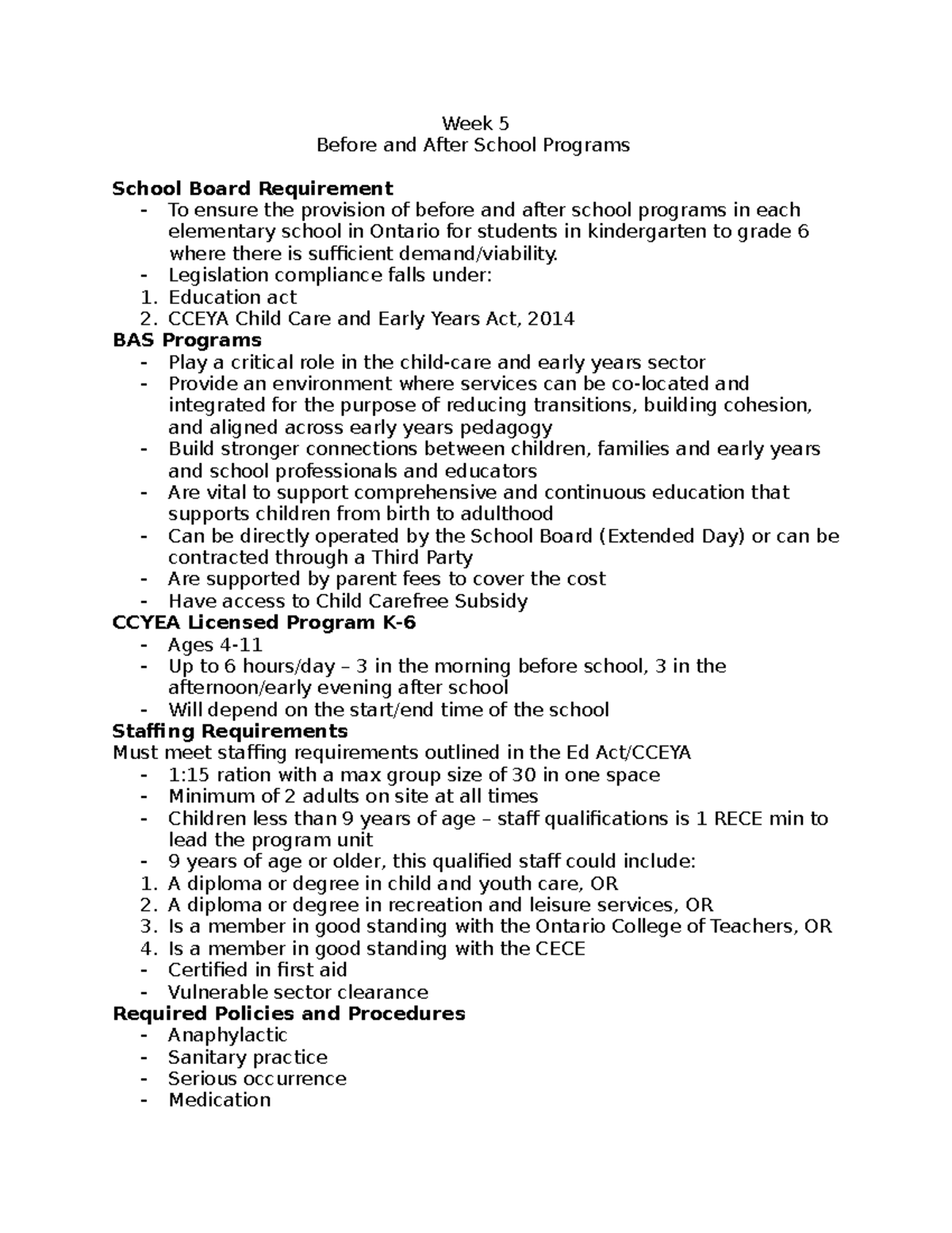 BAS Programs - Lecture notes 5 - ECE 322 - St. Clair College - Studocu