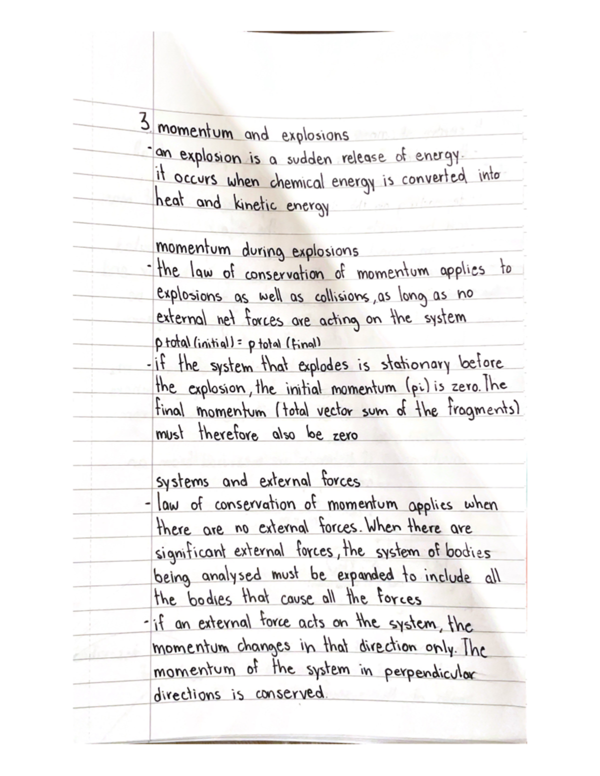 3 momentum and explosions - A-Level Physics - Studocu