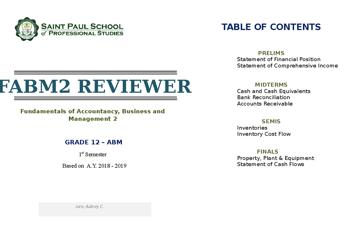 2. FABM2 Reviewer - For Senior High - ABM Students - REVIEWER ...