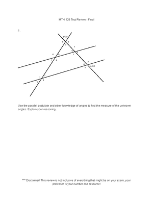 MTH 128 Test Review 1 - MTH 128 Test Review - 1 1. Vocabulary (Look-up ...