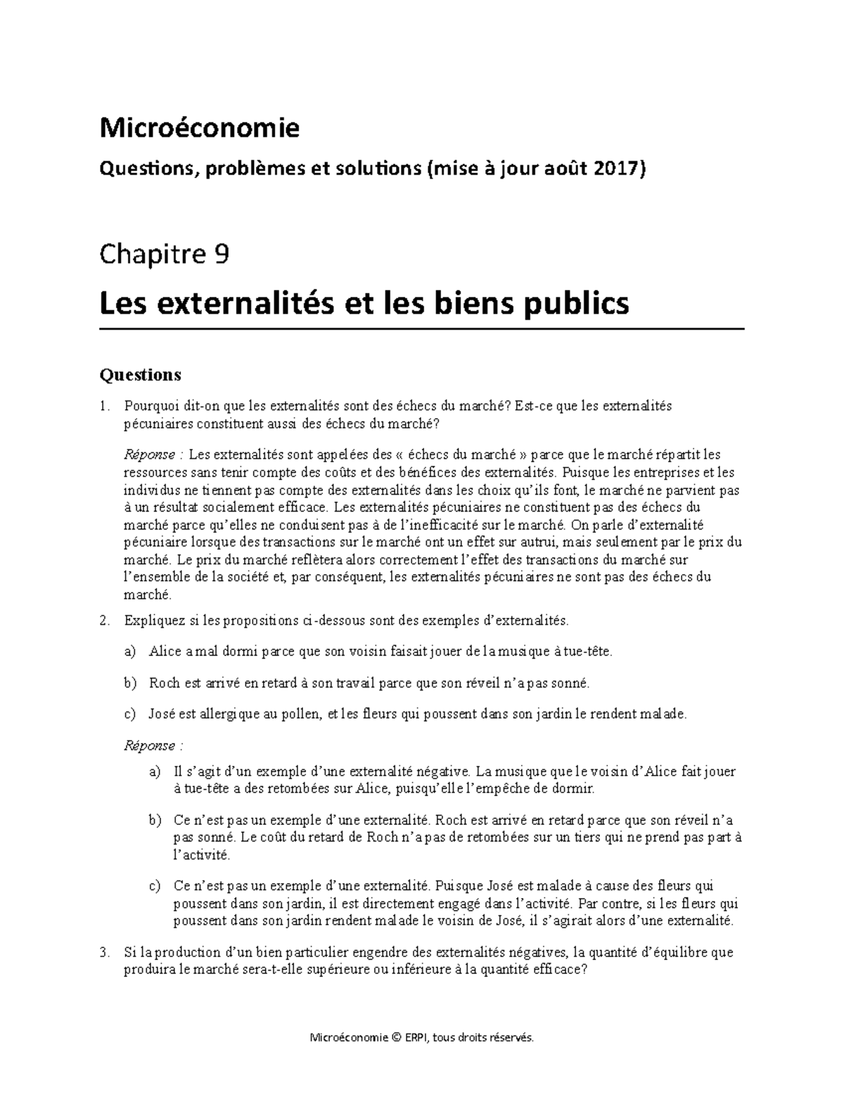 Acemoglu micro ch09 solutionnaire chapitre 9 - ECN1000 - UdeM - Studocu