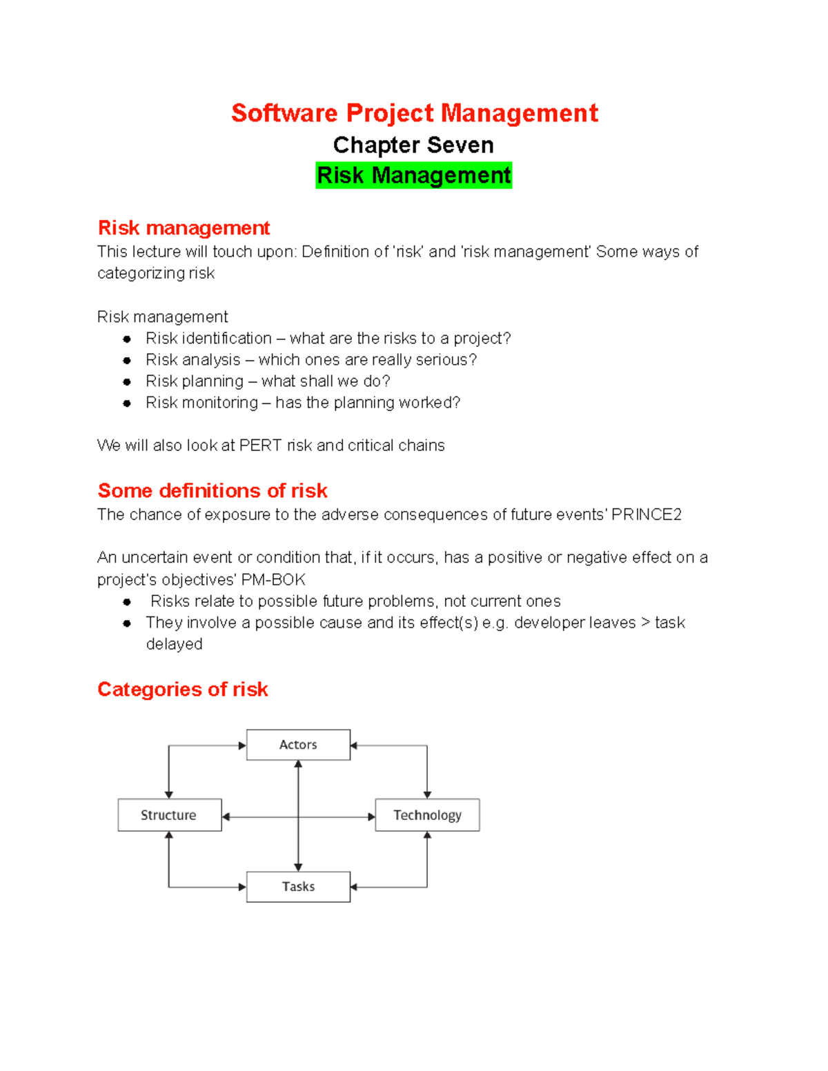 Software Project Management - Chapter 7 - Software Project Management ...