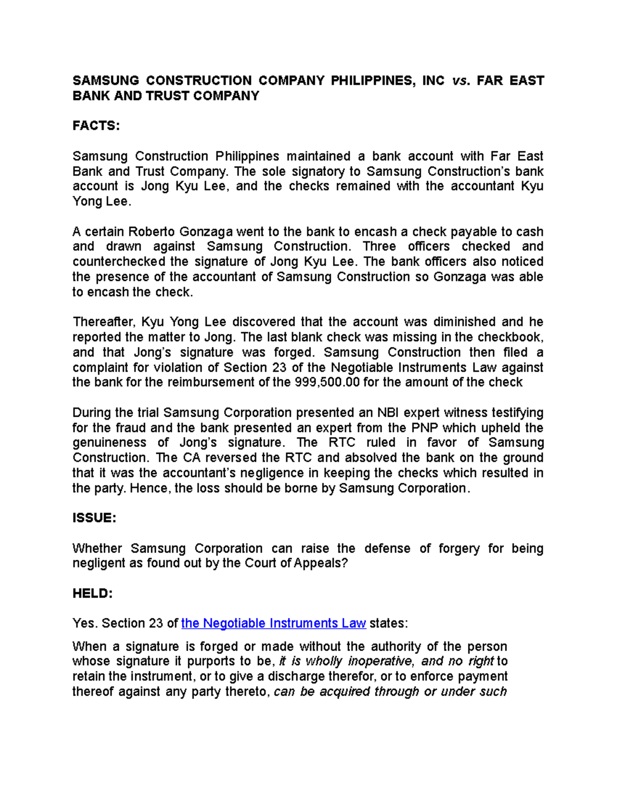 4. Samsung Construction v. Febtc - SAMSUNG CONSTRUCTION COMPANY ...