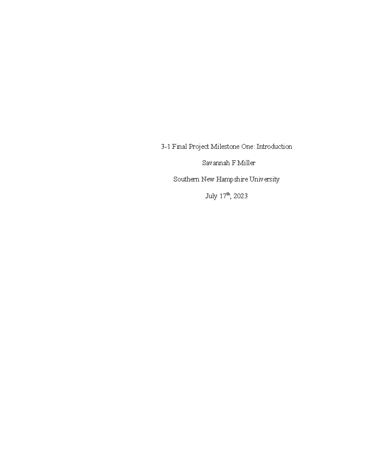 HSE 210 3-1 Final Project Intro - 3-1 Final Project Milestone One ...