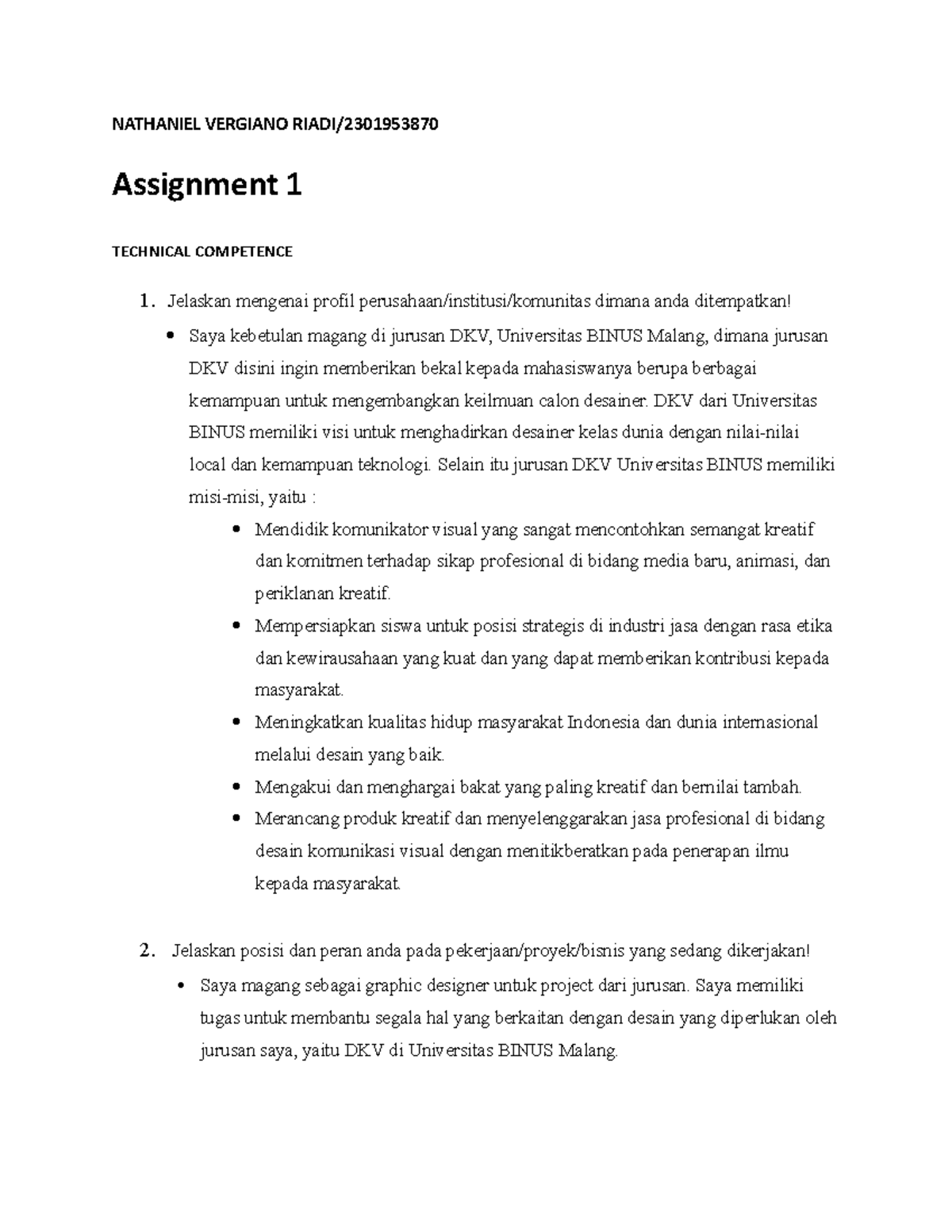 Csmlg- Assignment Bulan 1-TC-IN - NATHANIEL VERGIANO RIADI/ Assignment 1 TECHNICAL COMPETENCE 1 ...