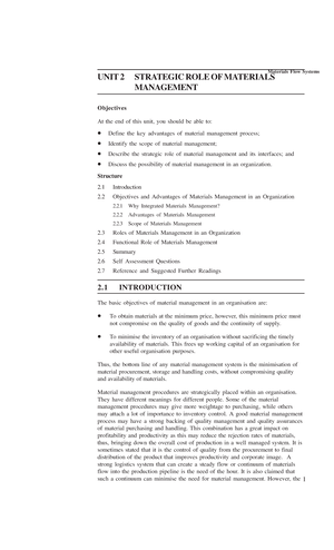 Material Selection Chart - Material Management - Studocu