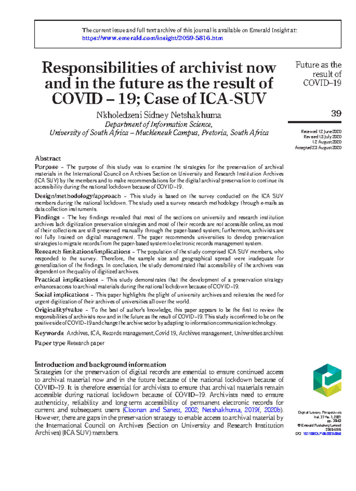 article review example for grouping assignment IMD 311 ...