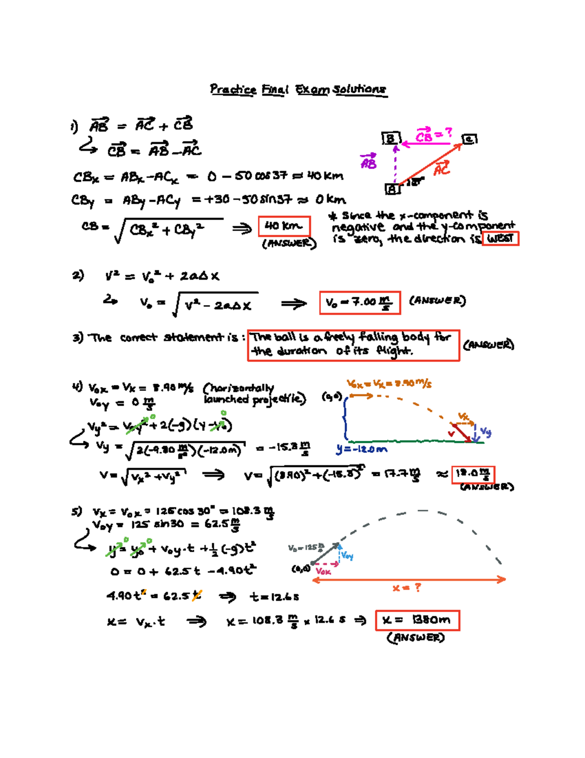 Sol Final 203 Practice - Practice Final Exam Solutions i AB Att EB IBI CB El EB AI AI as a CBx ...