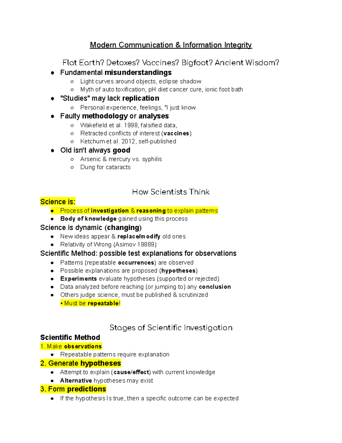 Biology (BIO100) - Modern Communication & Information Integrity Flat ...