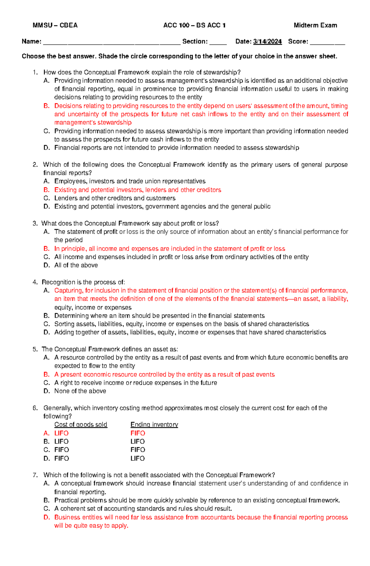 ACC 100 ME set 2 - Exams - MMSU – CBEA ACC 1 00 – BS ACC 1 Midterm Exam ...