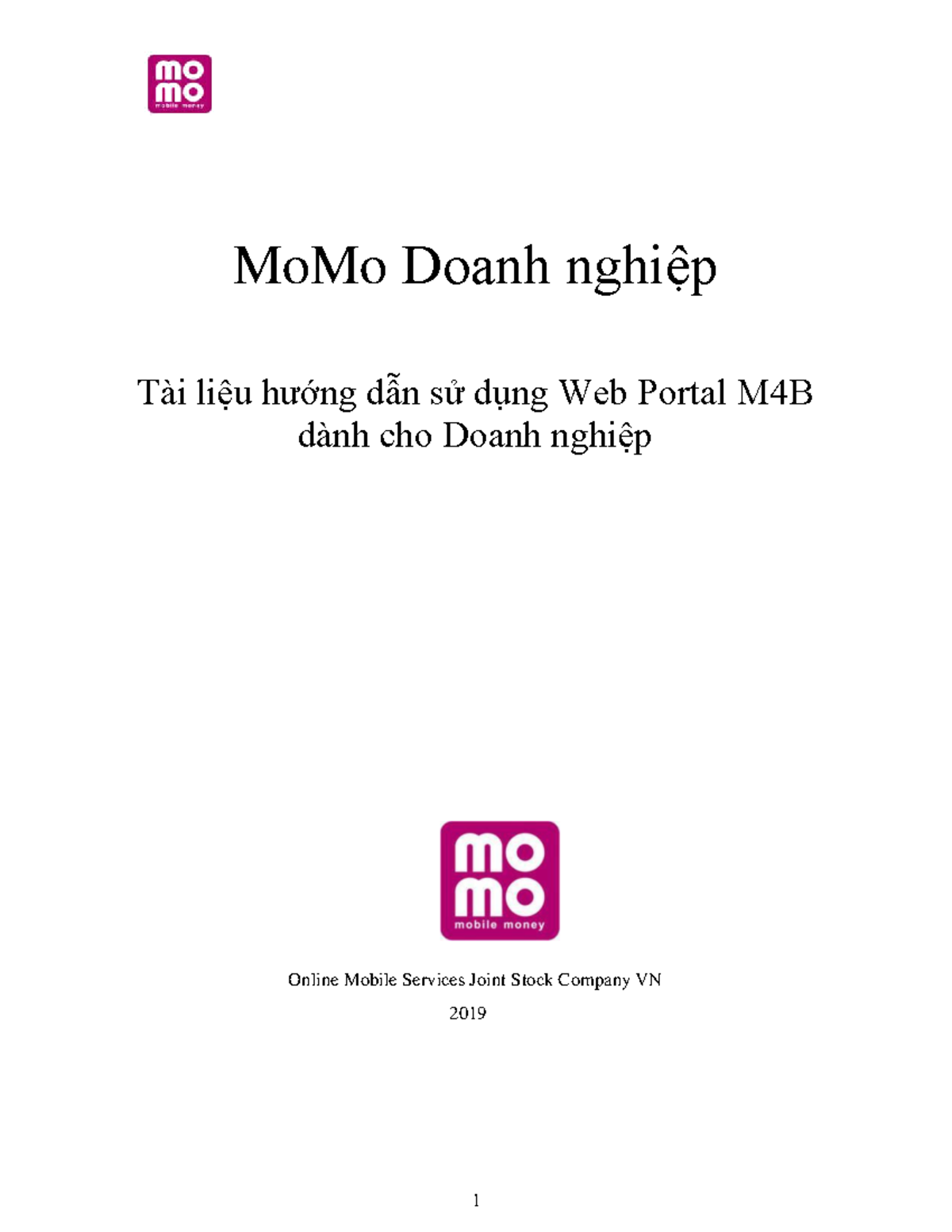 User guide M4B merchant(VI) - MoMo Doanh nghiệp Tài liệu hướng dẫn sử ...