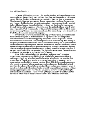 Journal Entry 6 - Examples for coursework throughout the quarter, to ...