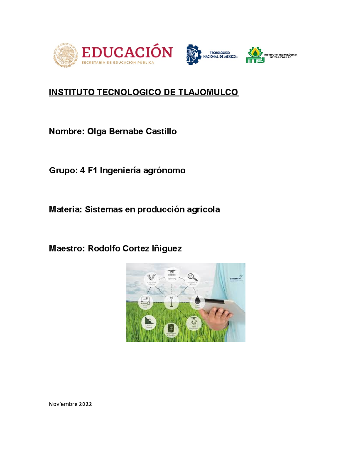 Sistemas UNI 3 - RESUMEN - INSTITUTO TECNOLOGICO DE TLAJOMULCO Nombre ...