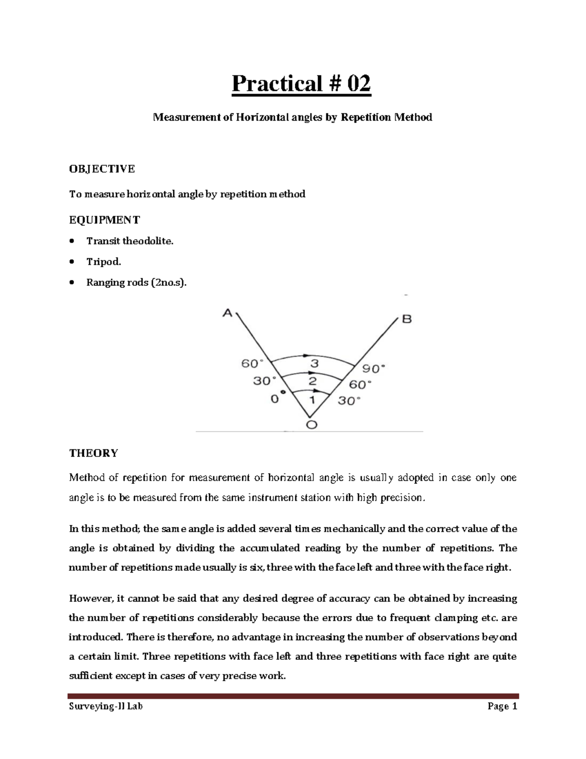 Lecture 2 Ho C - curves - Practical # 02 Measurement of Horizontal ...