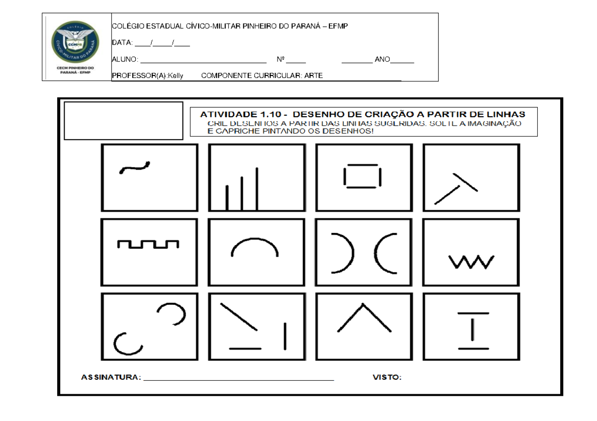 Atividade desenhar a partir das linhas - História Da Arte I - COLÉGIO ...