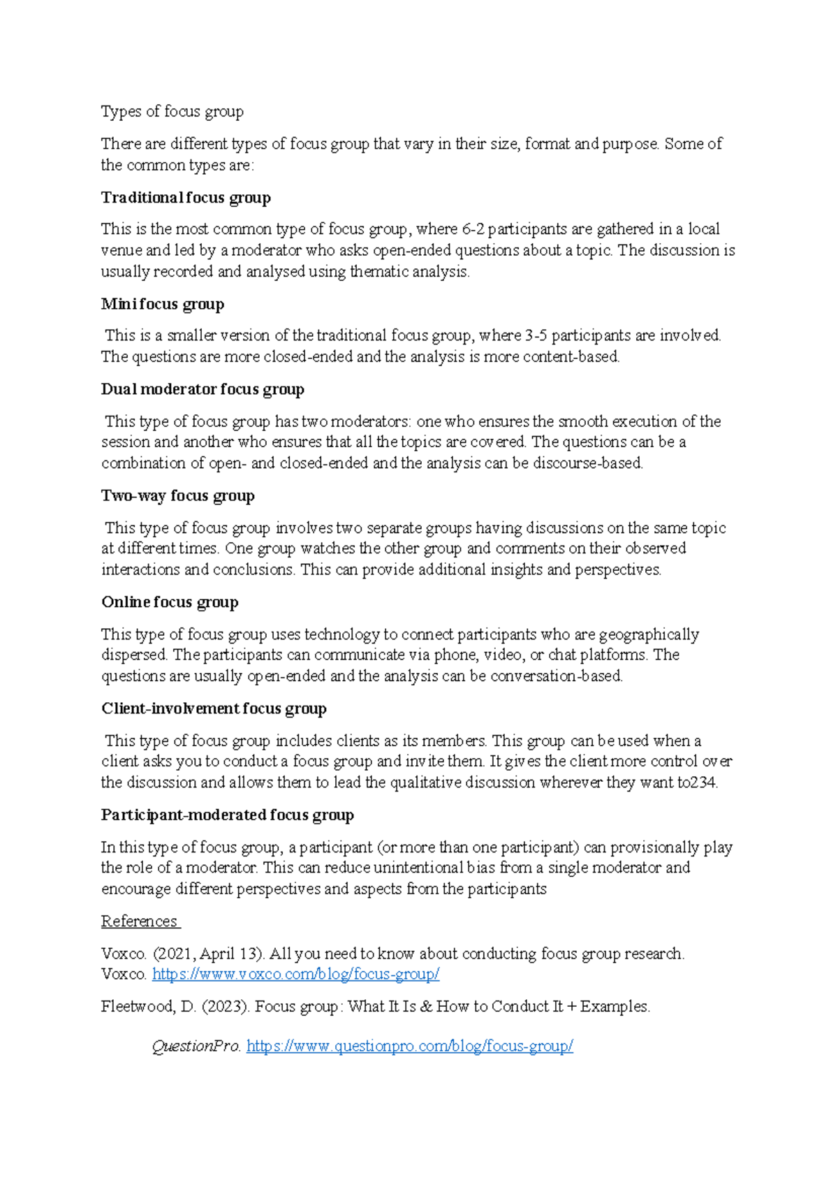 Types of focus group - Some of the common types are: Traditional focus ...