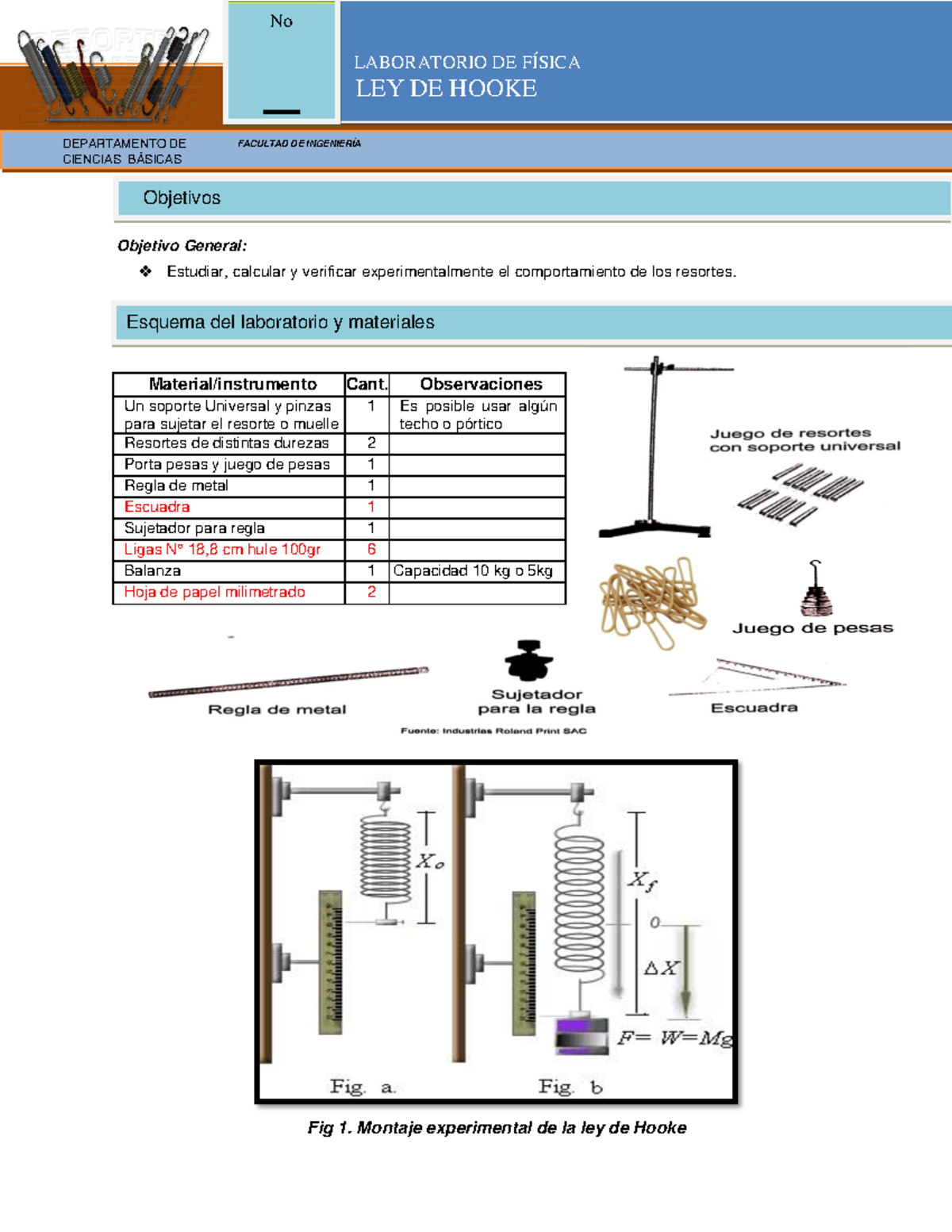 Ley de Hooke - jjnmm - Objetivo General: Estudiar, calcular y verificar ...