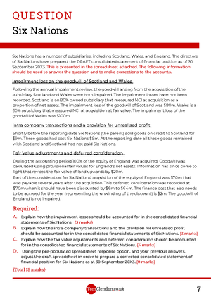 Sbr specimen exam question and answers - Section 4 SPECIMEN 1 EXAM ...