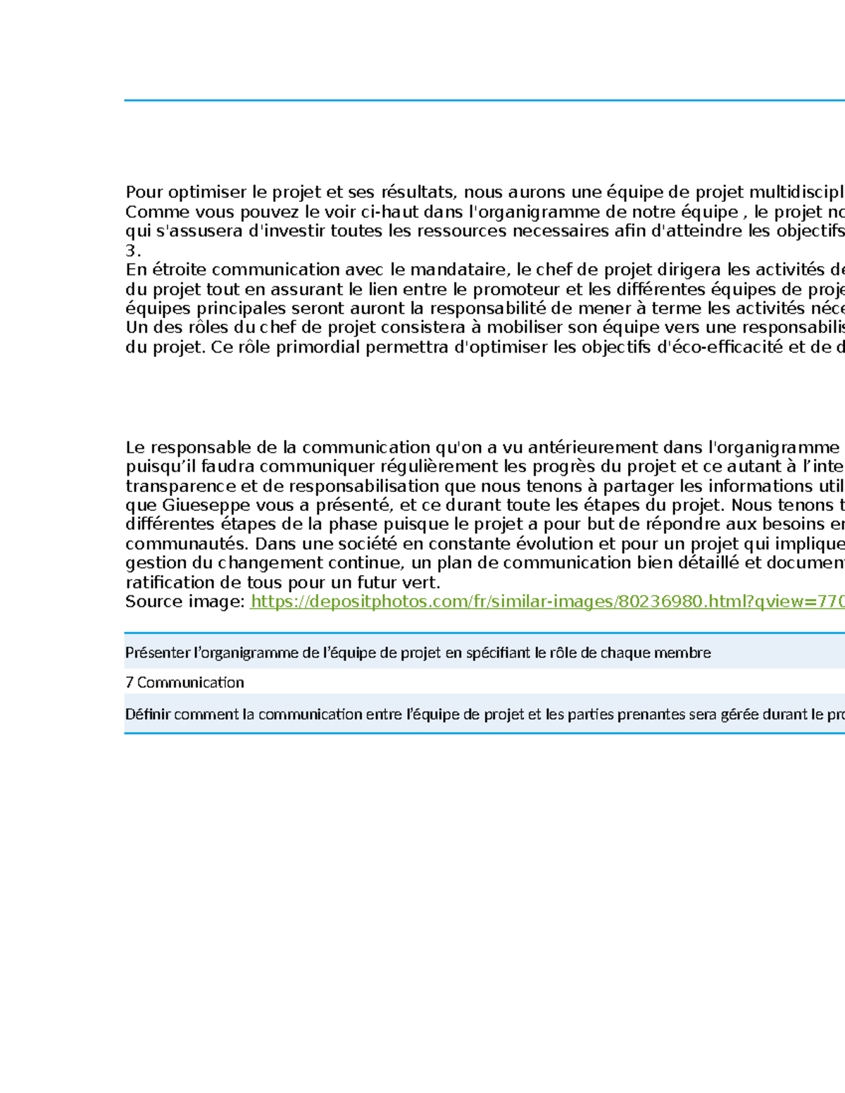 Presentation - Note pour présentation orale - Pour optimiser le projet ...
