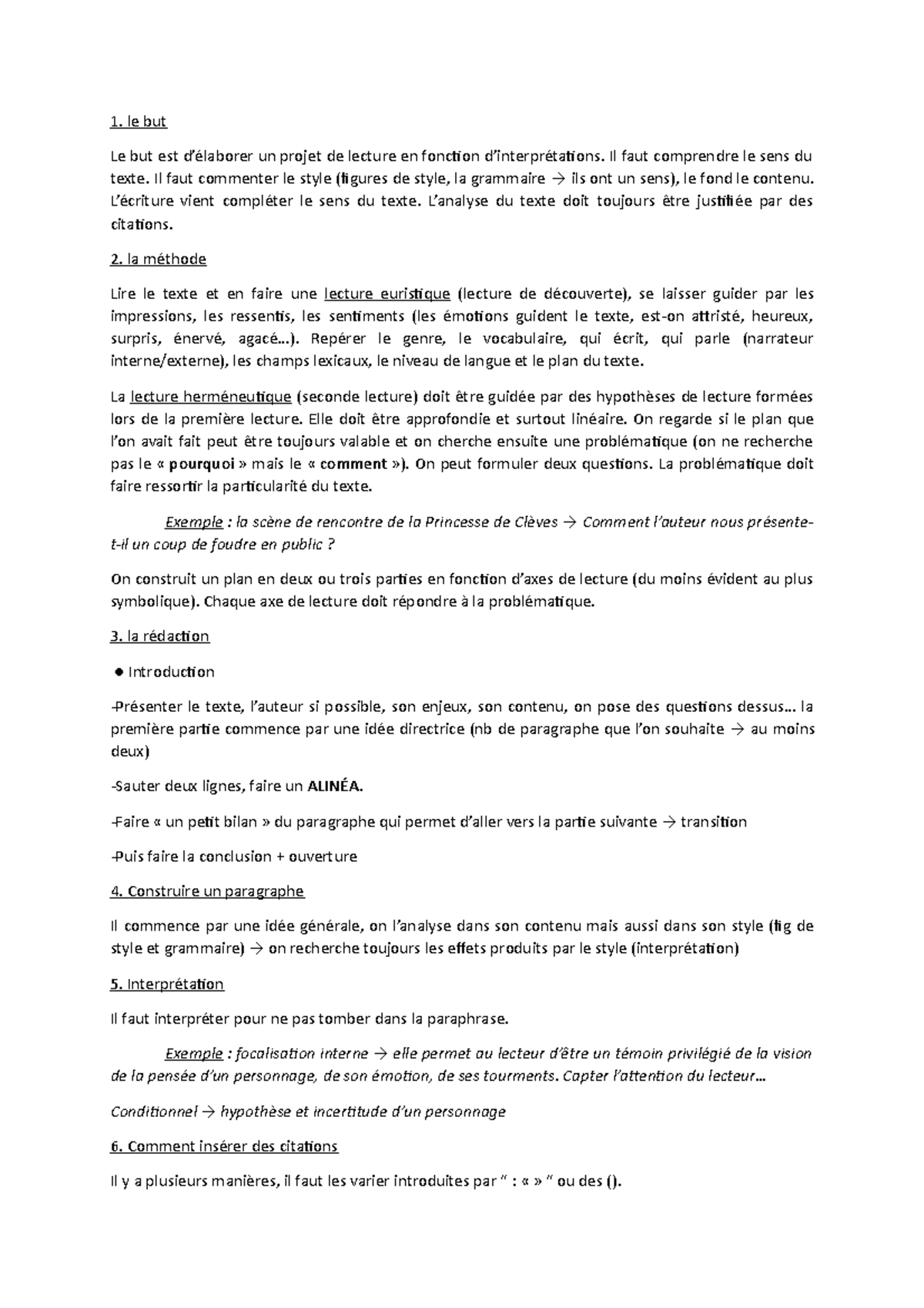 LE Commentaire Compose - le but Le but est d’élaborer un projet de ...