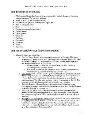 Biology Chapter 5 - Chapter V: The Structure & Function of Large ...