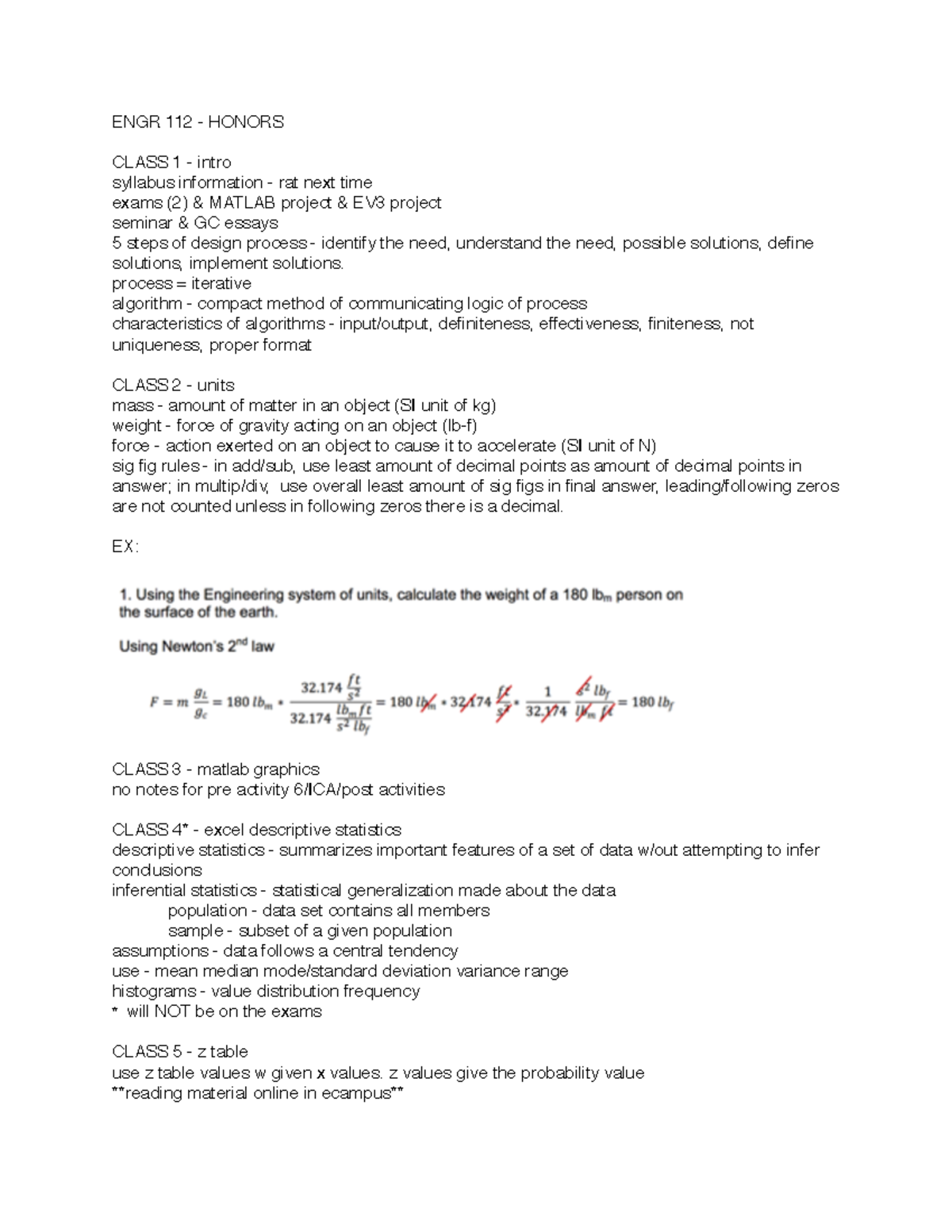 Lecture Notes, Lecture All - Spring 2016 Typed Notes - ENGR 112 ...
