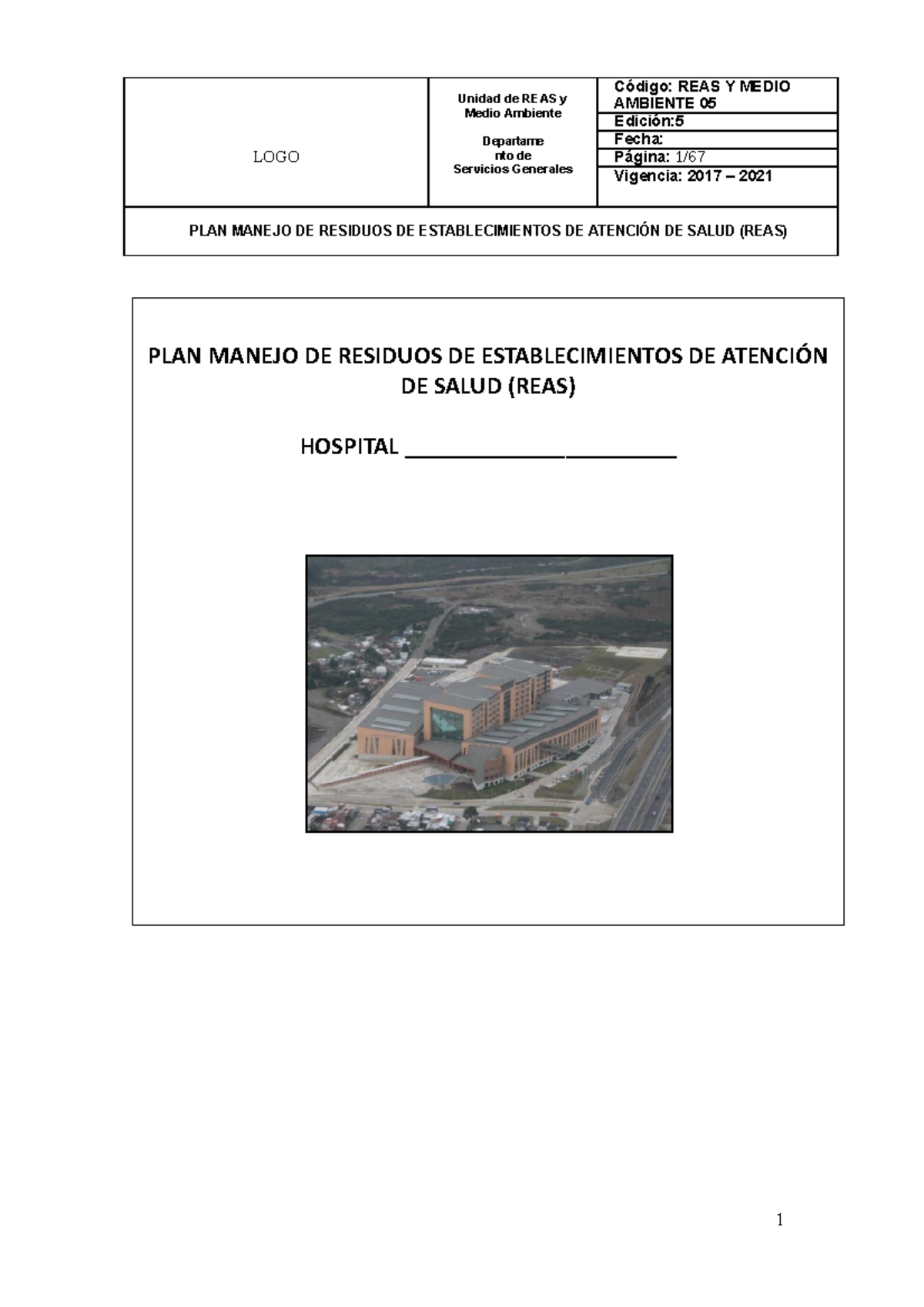 Modelo Plan De Manejo Reas Unidad De REAS Y Medio Ambiente LOGO