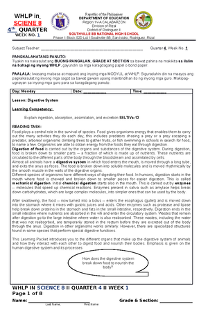 Main idea, key sentence, supporting details - A Detailed Lesson Plan in ...