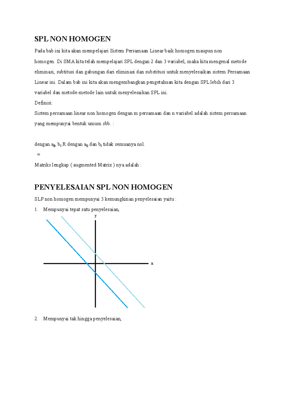 SPL NON Homogen - SPL NON HOMOGEN Pada bab ini kita akan mempelajari ...