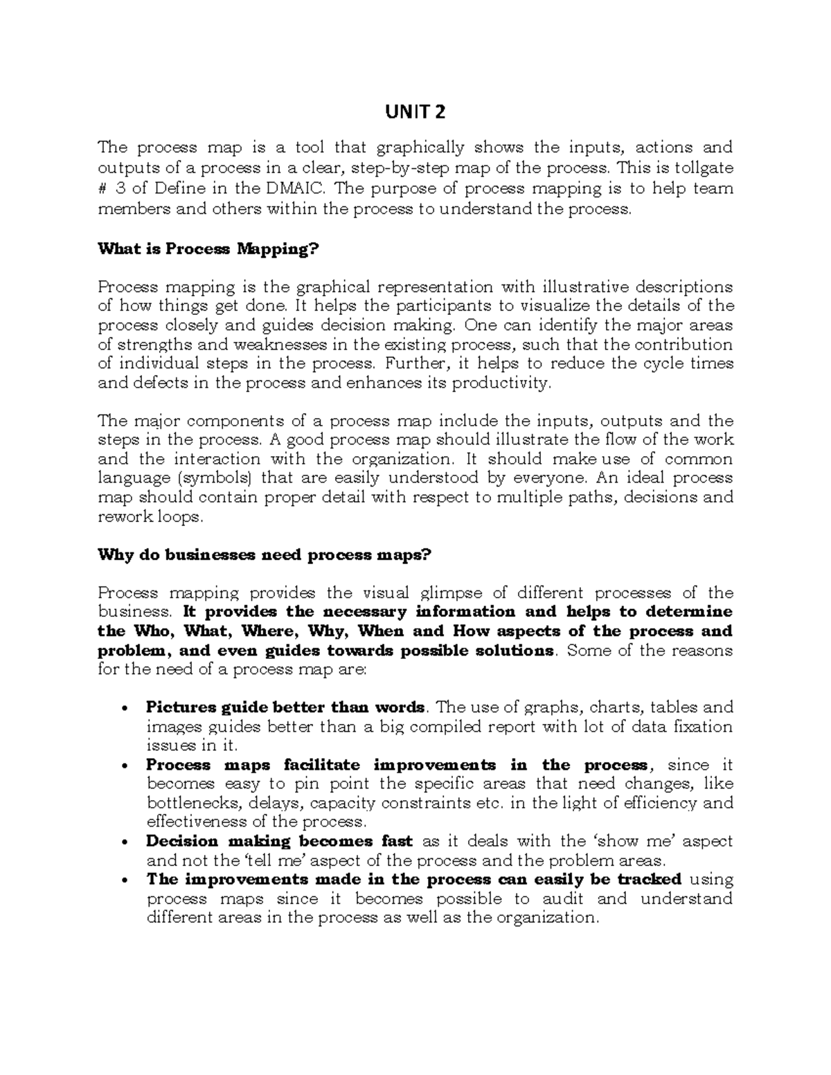 MOD 2 TOS - Process Management Mapping, Process Flow charts, Ishikawa ...