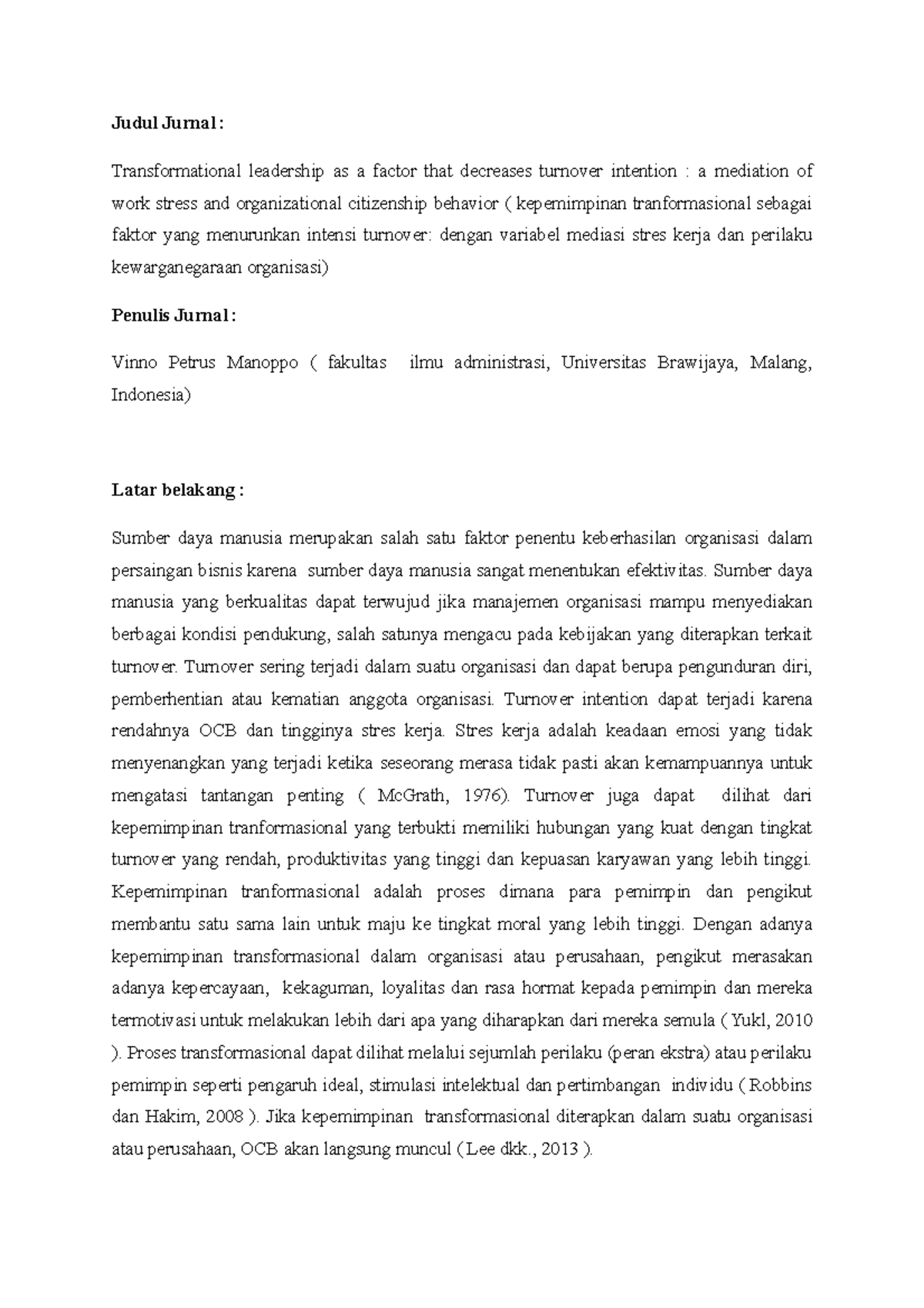 Resume Jurnal 1 Msdm Judul Jurnal Transformational Leadership As A resume-jurnal-1-msdm-judul-jurnal-transformational-leadership-as-a