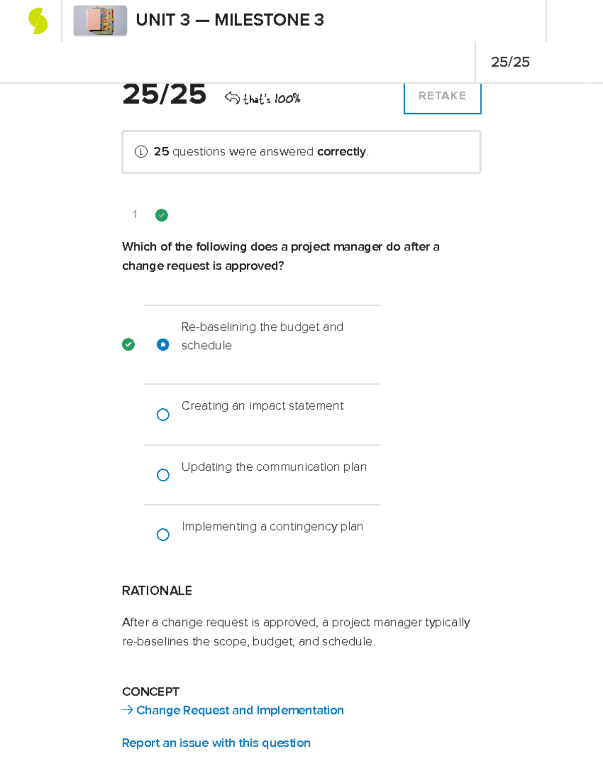 Sophia Project Management Milestone 3 - 1 CONCEPT → Change Request and ...