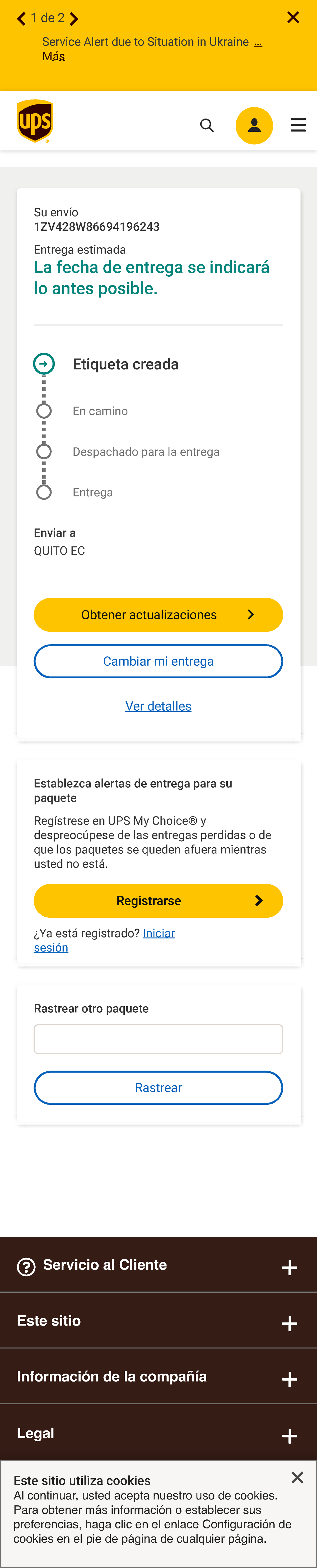 Rastreo UPS - Ecuador - Anotaciones de una clase de finanzas - Enviar a ...