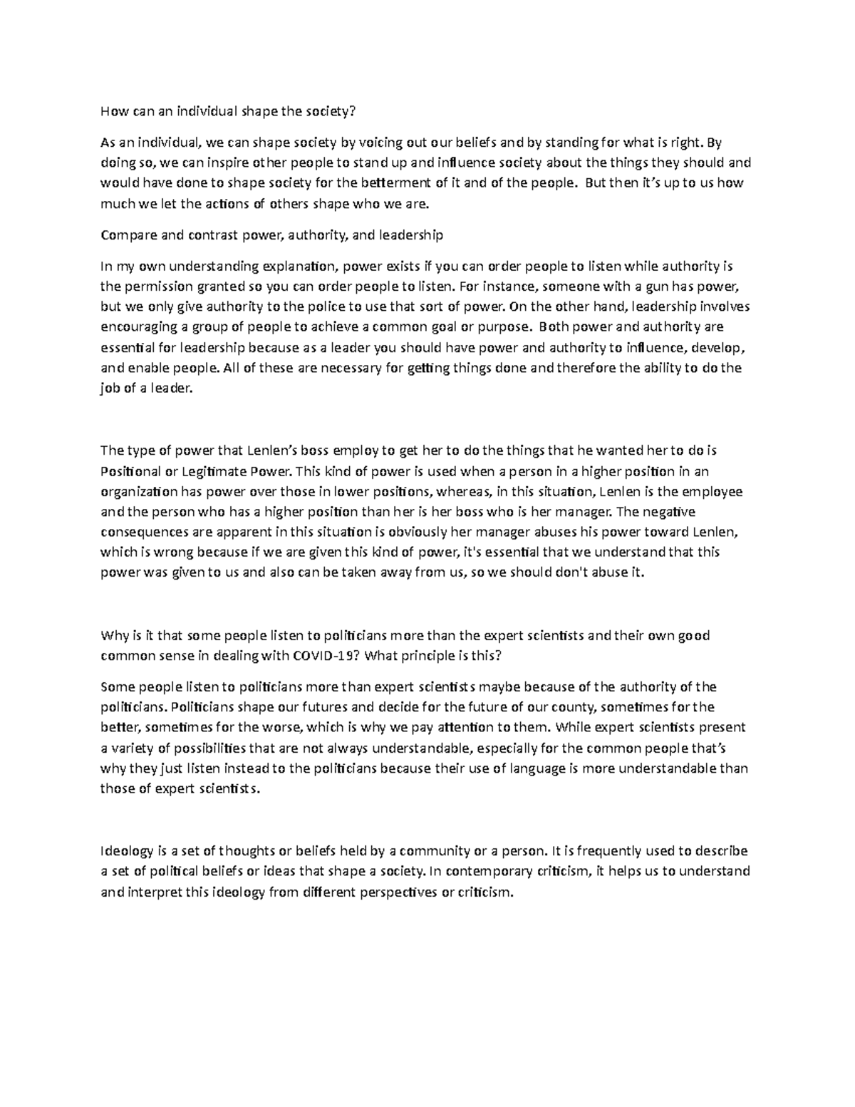 How can an individual shape the society - By doing so, we can inspire ...