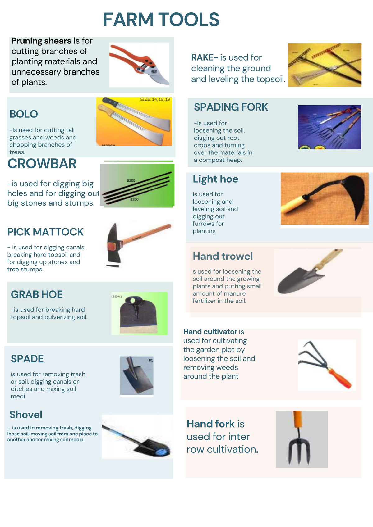 BOLO-3 - The common hand tools in the farm -is used for digging big ...