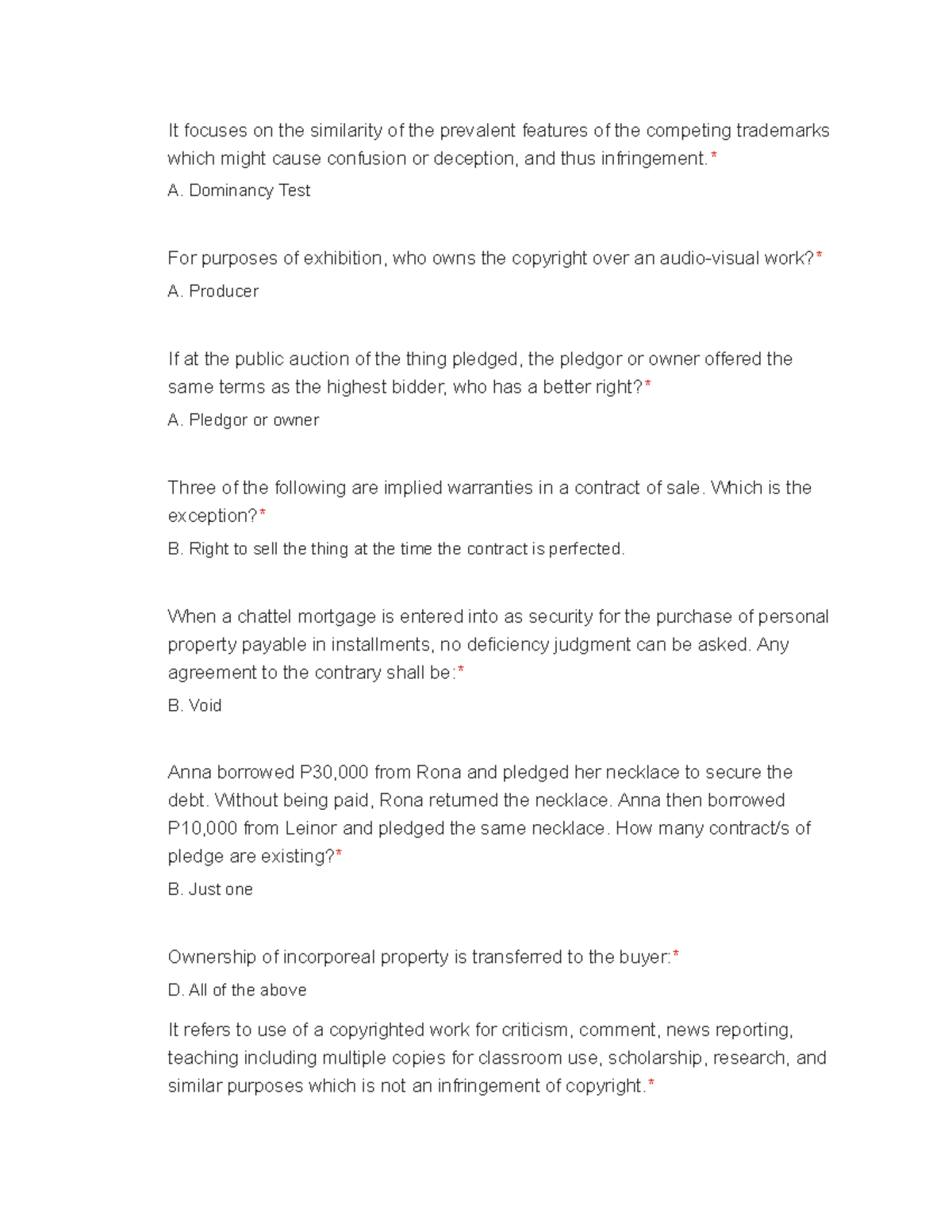 RFBT EXAM Review - with critical thinking - It focuses on the ...