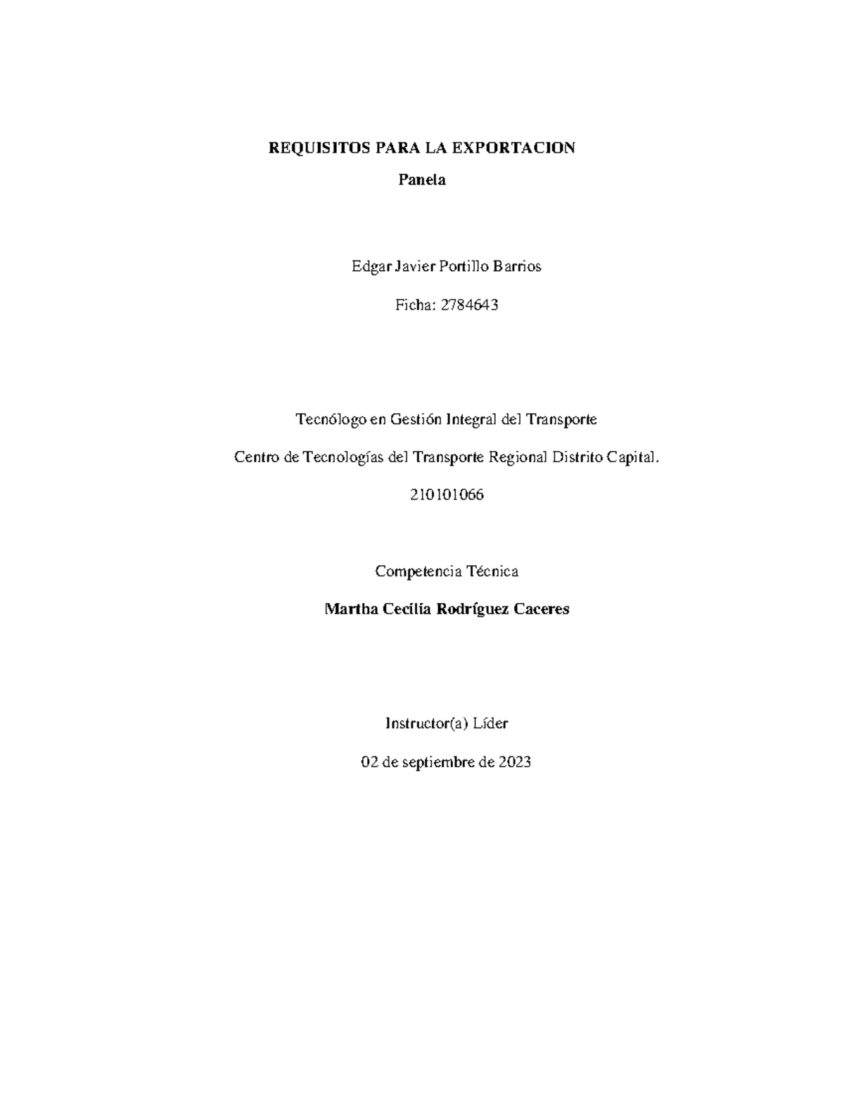 Requisitos para la exportacion - REQUISITOS PARA LA EXPORTACION Panela Edgar Javier Portillo ...