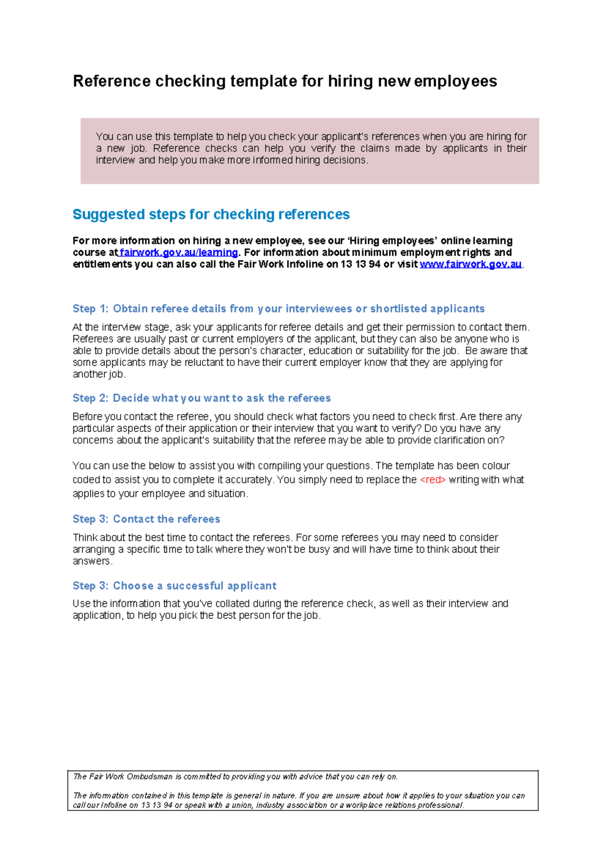 Reference-checking-form - Reference checking template for hiring new ...