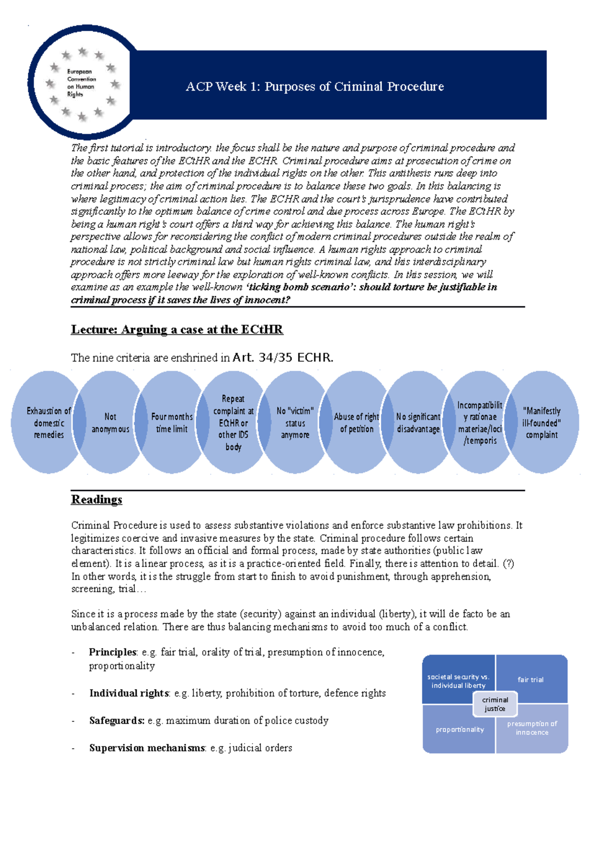 Session 1 - Complete notes on week 1 of ACP with schemes on Packer. No ...