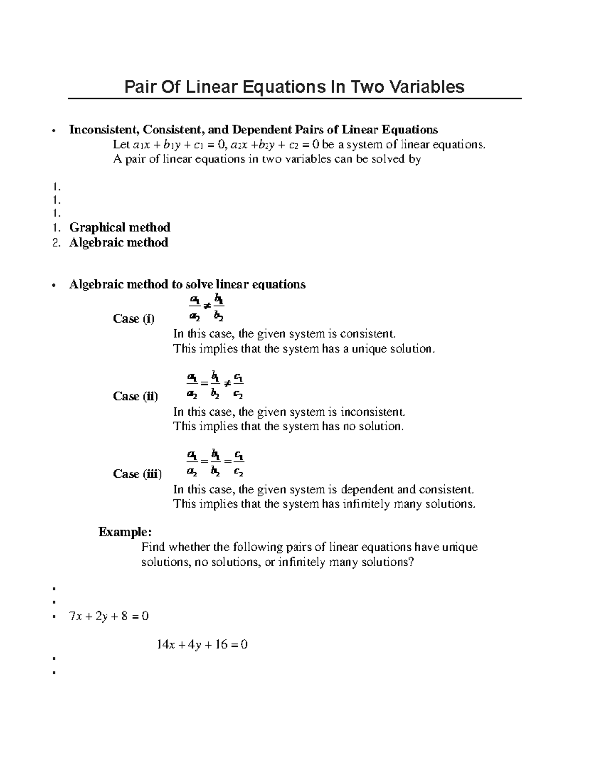 SSLC Maths module 3 - Pair Of Linear Equations - Pair Of Linear ...