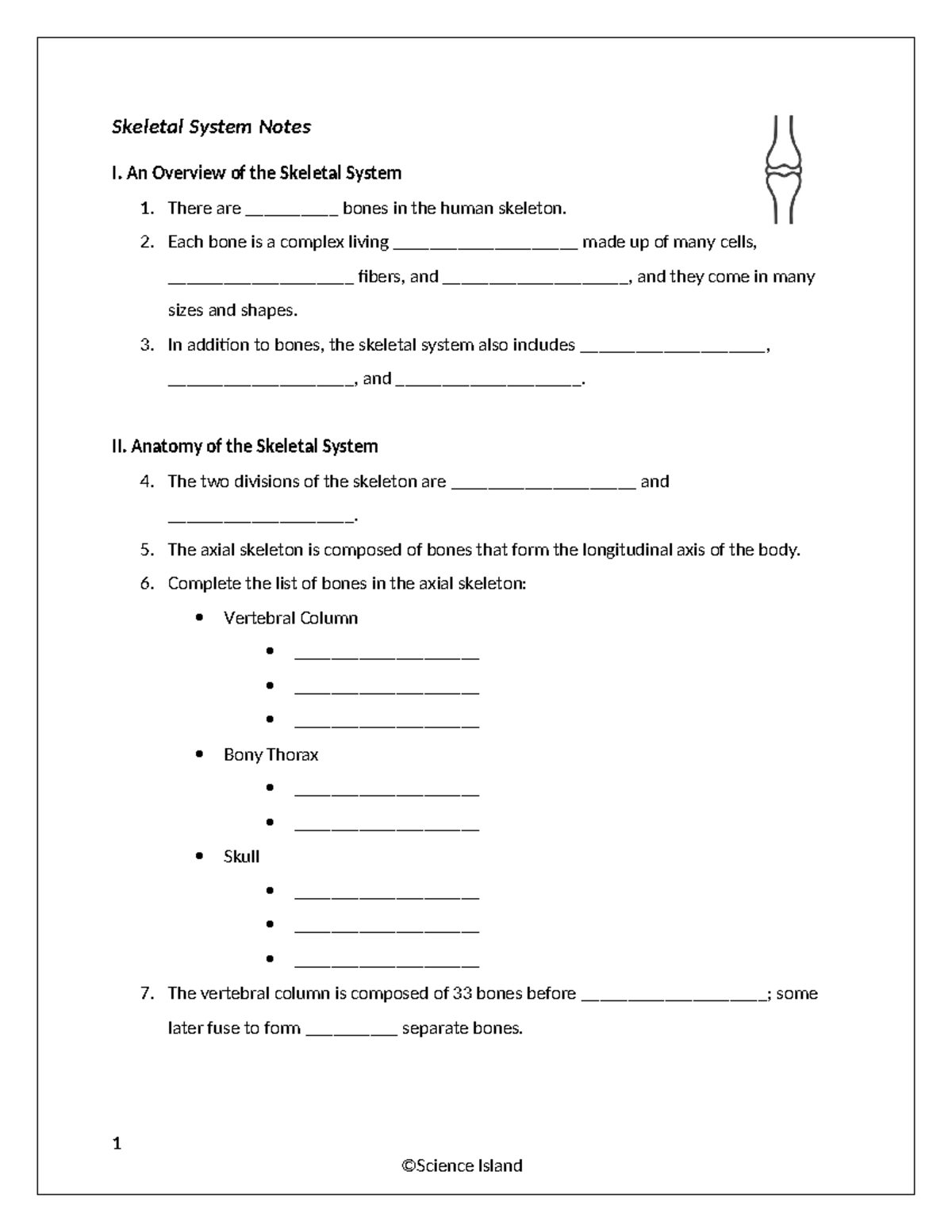 Boris Garcia - 6 Skeletal System Notes B Student - Skeletal System ...