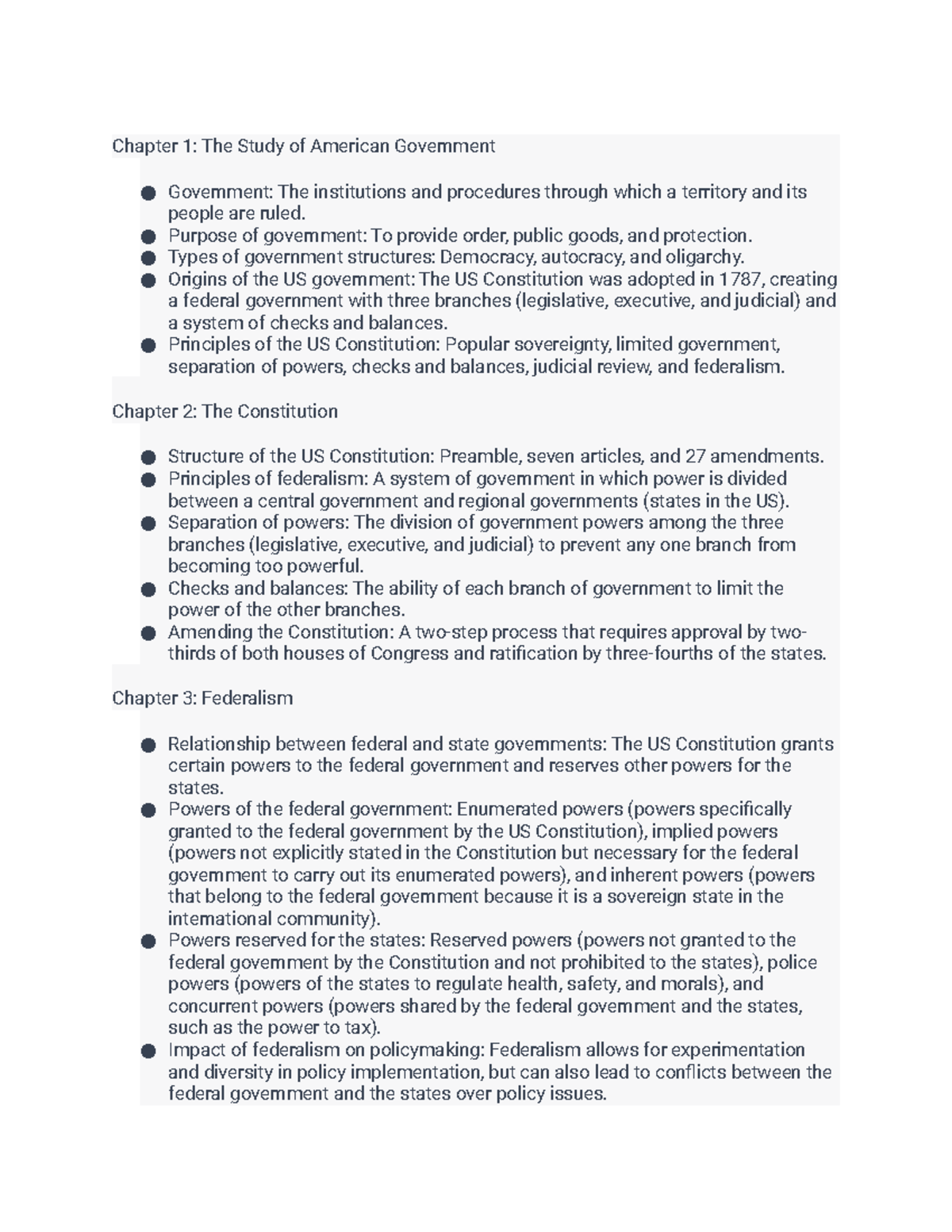 US National Government - Chapter 1: The Study of American Government ...