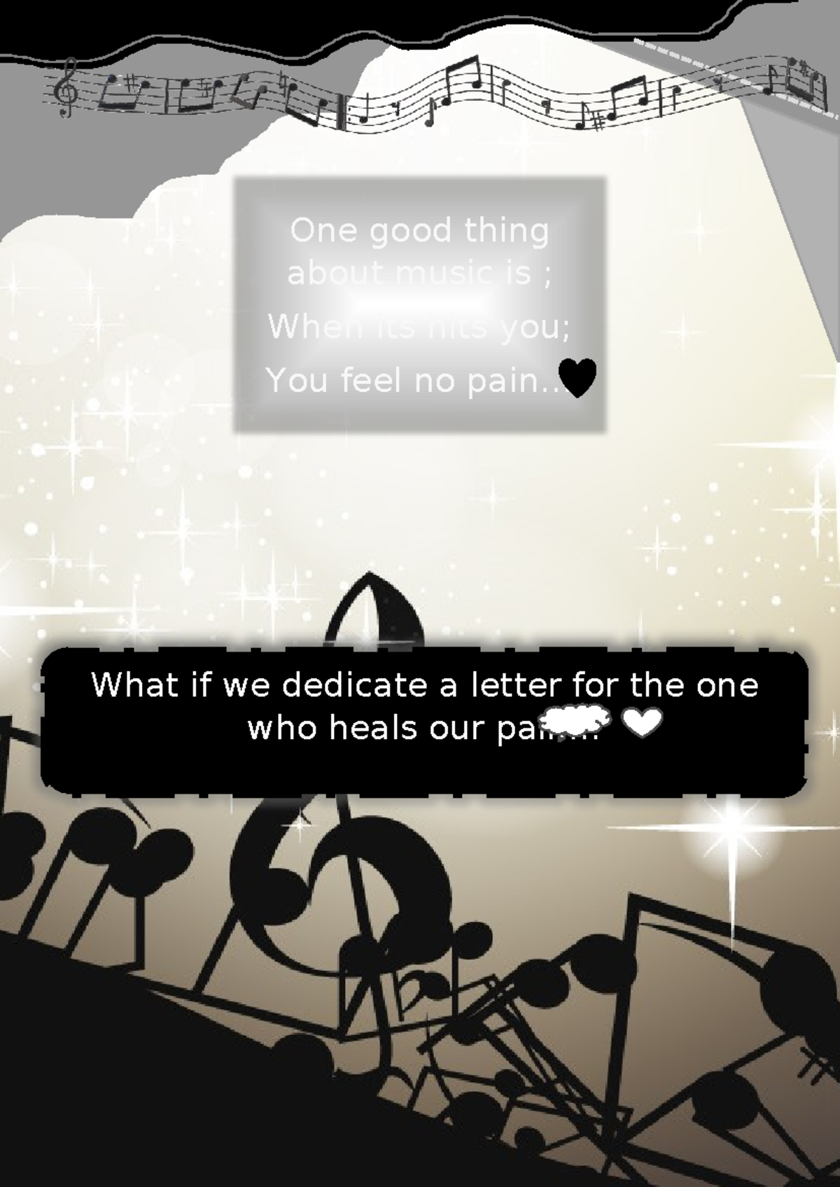 Music doc - One good thing about music is ; When its hits you; You feel ...