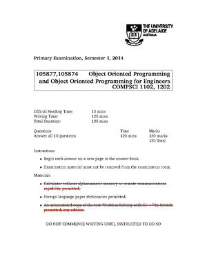 Oopreview practice questions - Introduction to Object Oriented ...